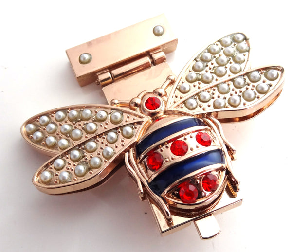Slightly-Less-Than-Perfect --- "Bee"-Jeweled Bee Locks -- Push Release ...